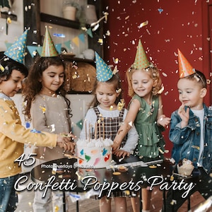 45 Confetti Popper Party Overlays - Realistic High-quality PNG Photo ...