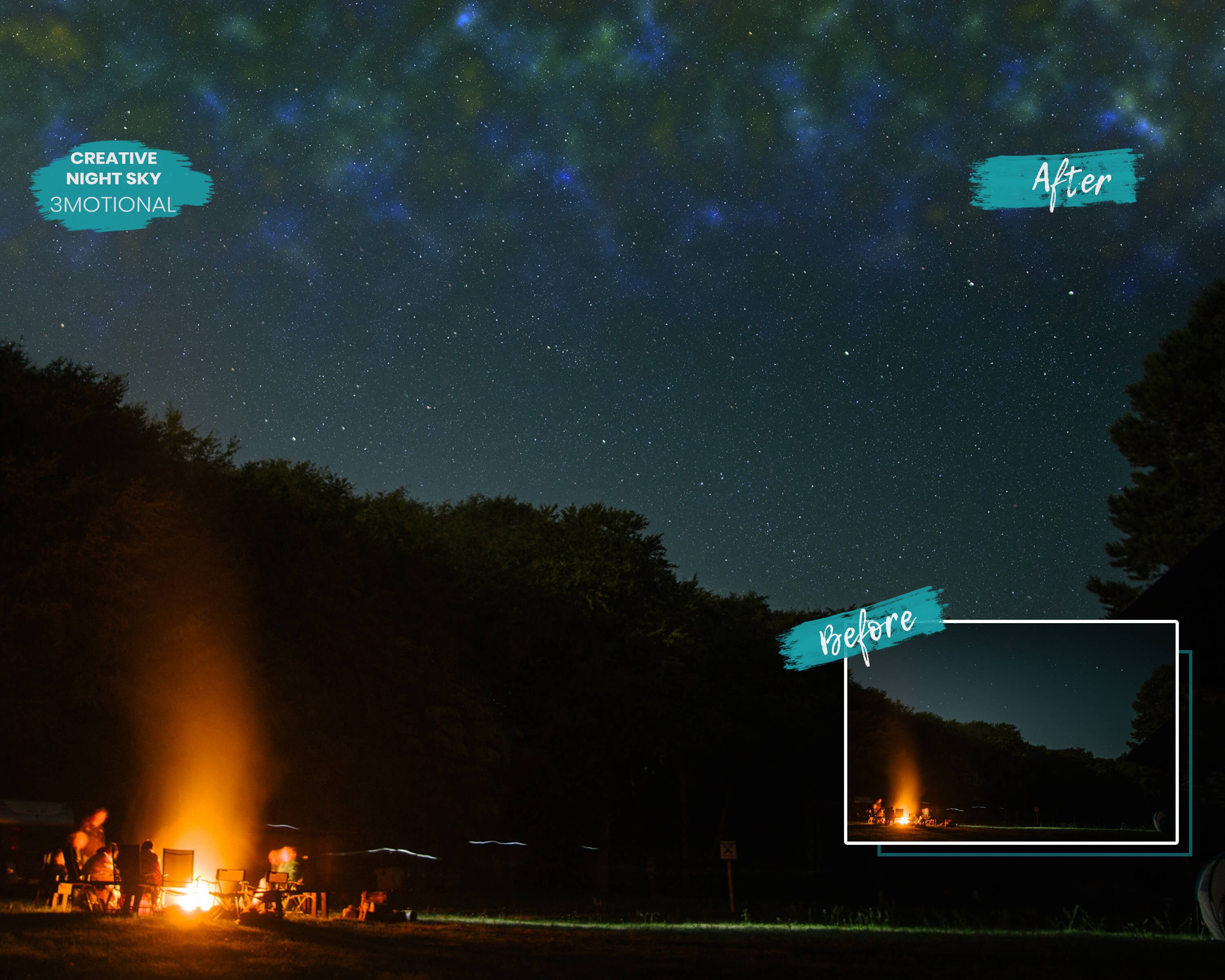 50 Creative Night Sky Add Starry Sky to Photo Moon Overlays | Etsy