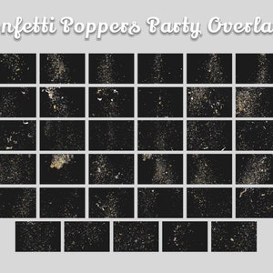 45 Confetti Popper Party Overlays - Realistic High-quality PNG Photo ...