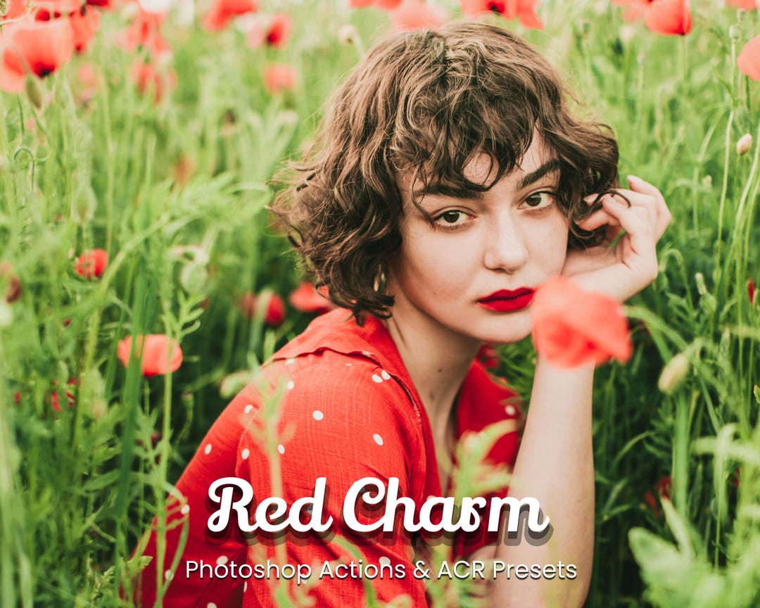 Red Charm Photo Effects: Photoshop Actions & ACR Presets (PDF Guides ...