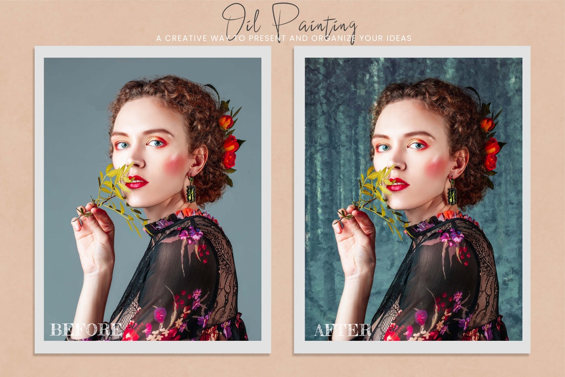 Digital Oil Painting Photoshop Drawing Background & Backdrop - Etsy