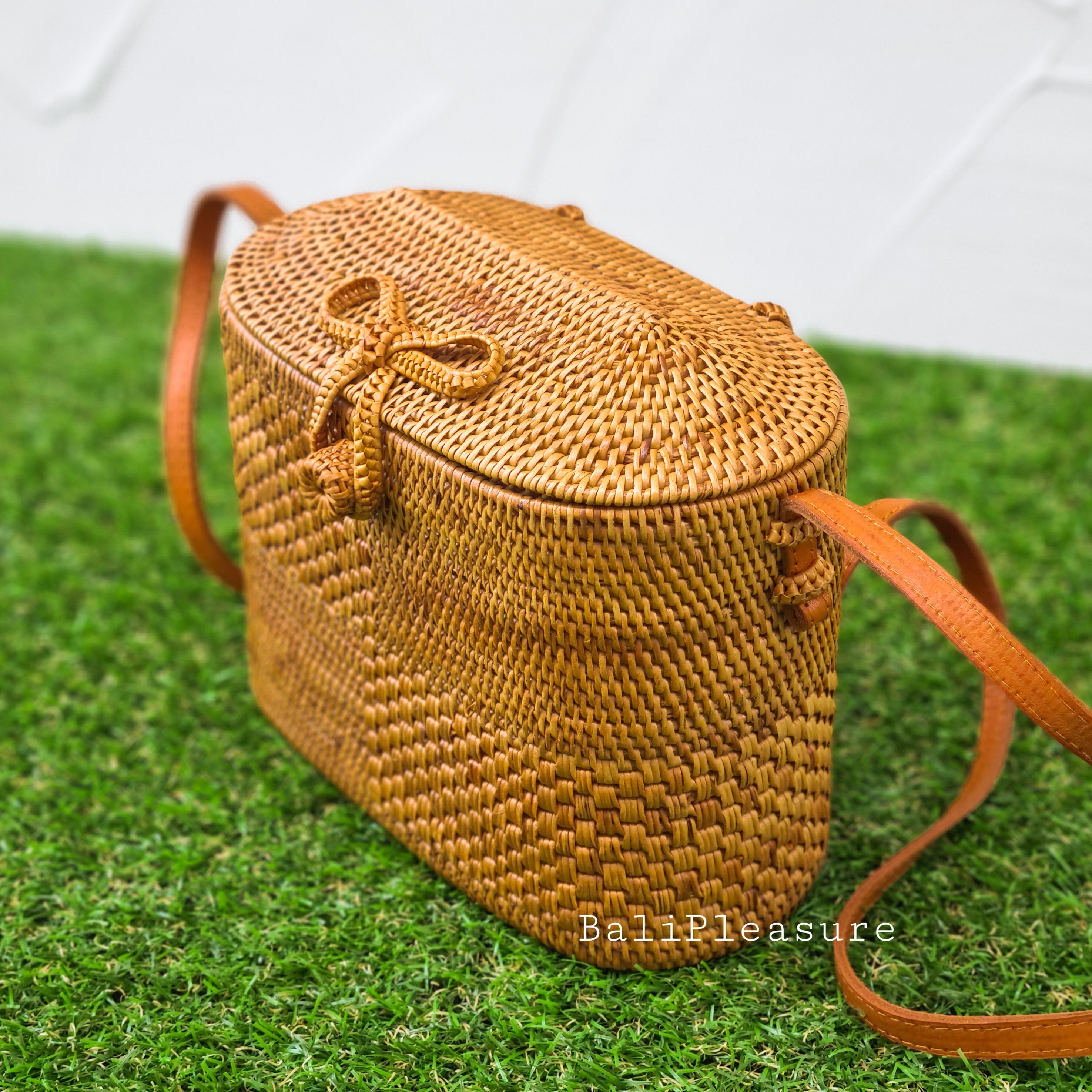Trapeze Rattan Bag Bali Bag Straw Bag Handwoven Shoulder - Etsy
