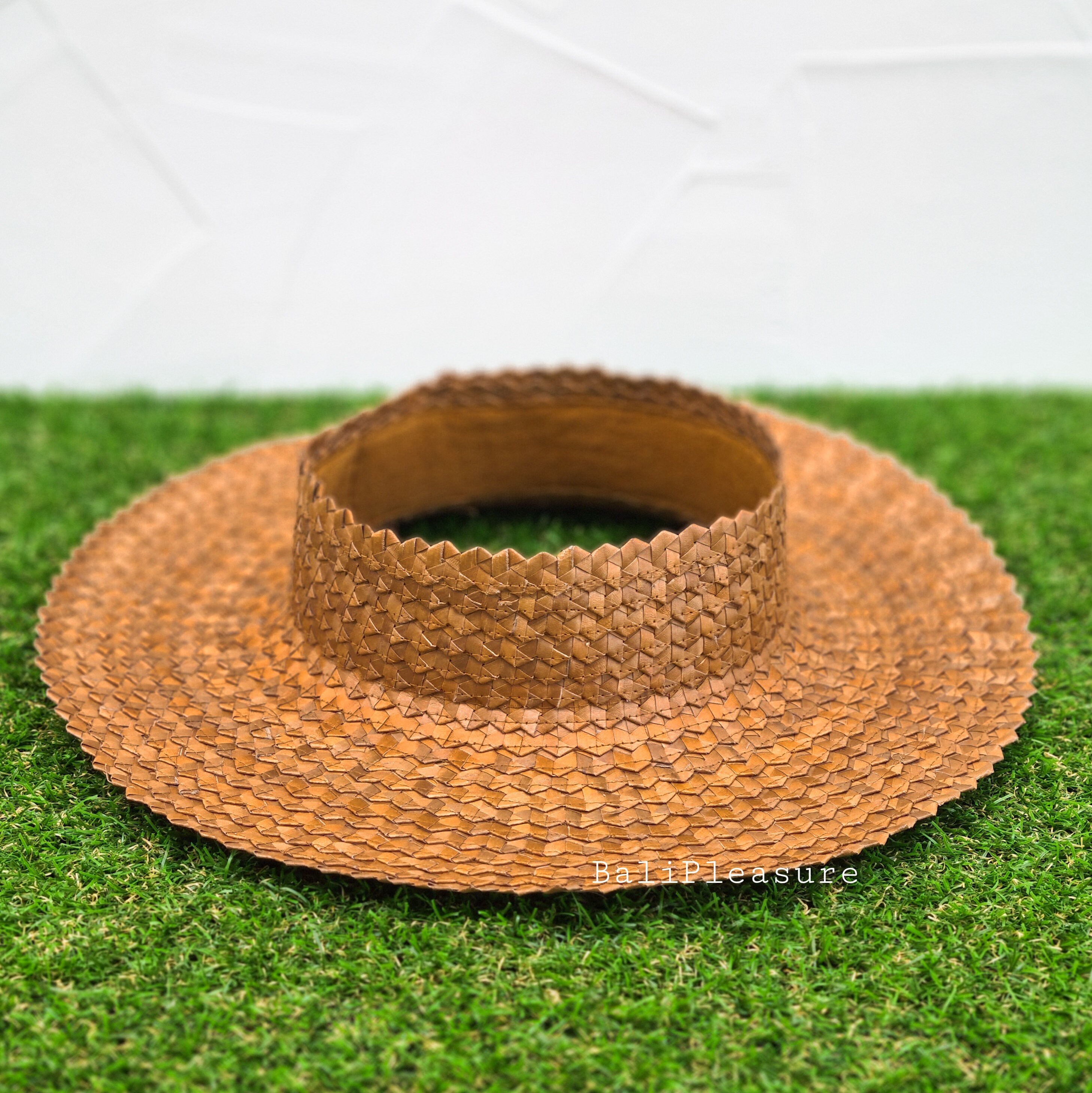 Straw Hat Crownless Hat Palm Leaf Hat Beach Hat Summer - Etsy Australia