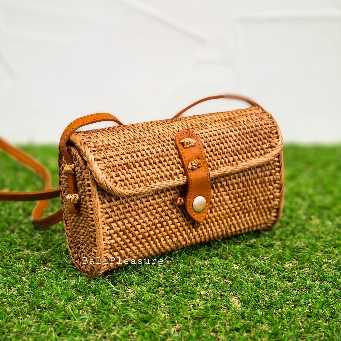 Rattan Bag With Wallet Model Bali Bag Straw Bag - Etsy