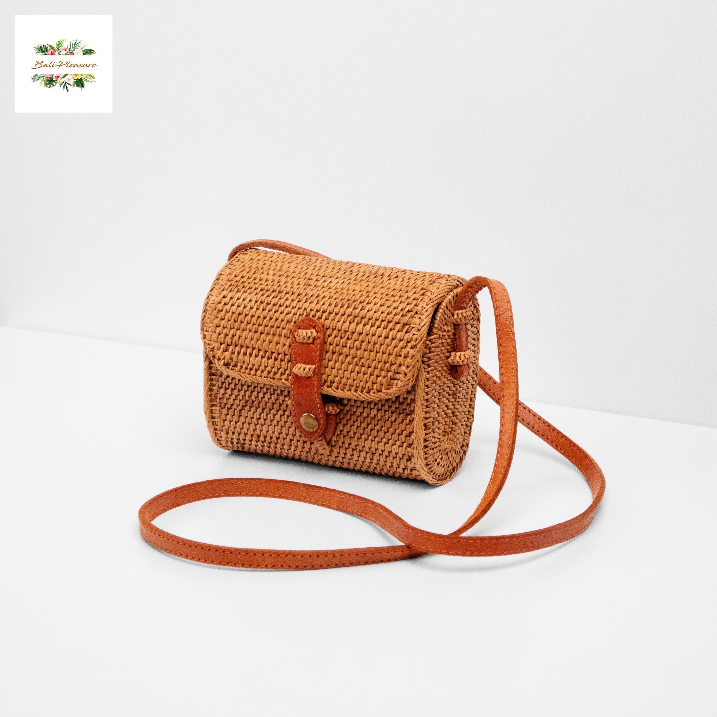 Mini Envelope Rattan Bag - Bali Bag - Straw Bag - Handwoven Shoulder ...