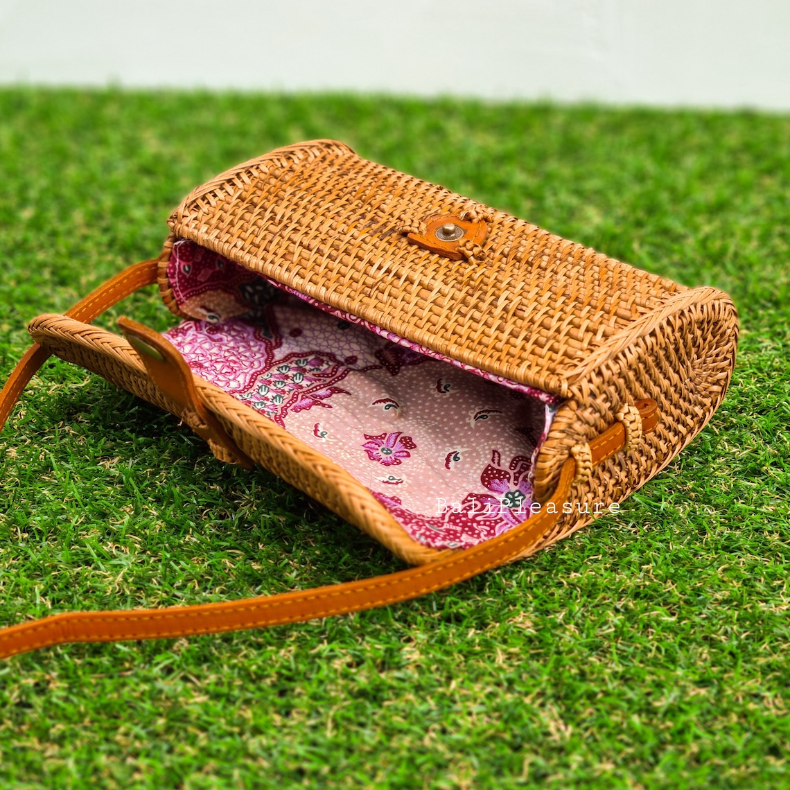 Rattan Bag With Wallet Model Bali Bag Straw Bag - Etsy