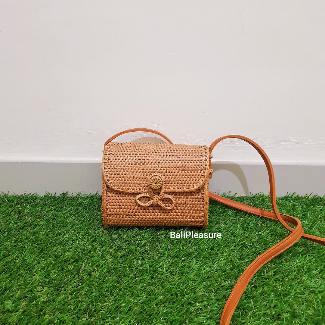 Mini Envelope Rattan Bag Bali Bag Straw Bag Handwoven Shoulder Bag Boho ...