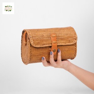Rattan Bag With Wallet Model Bali Bag Straw Bag for Women Handwoven ...