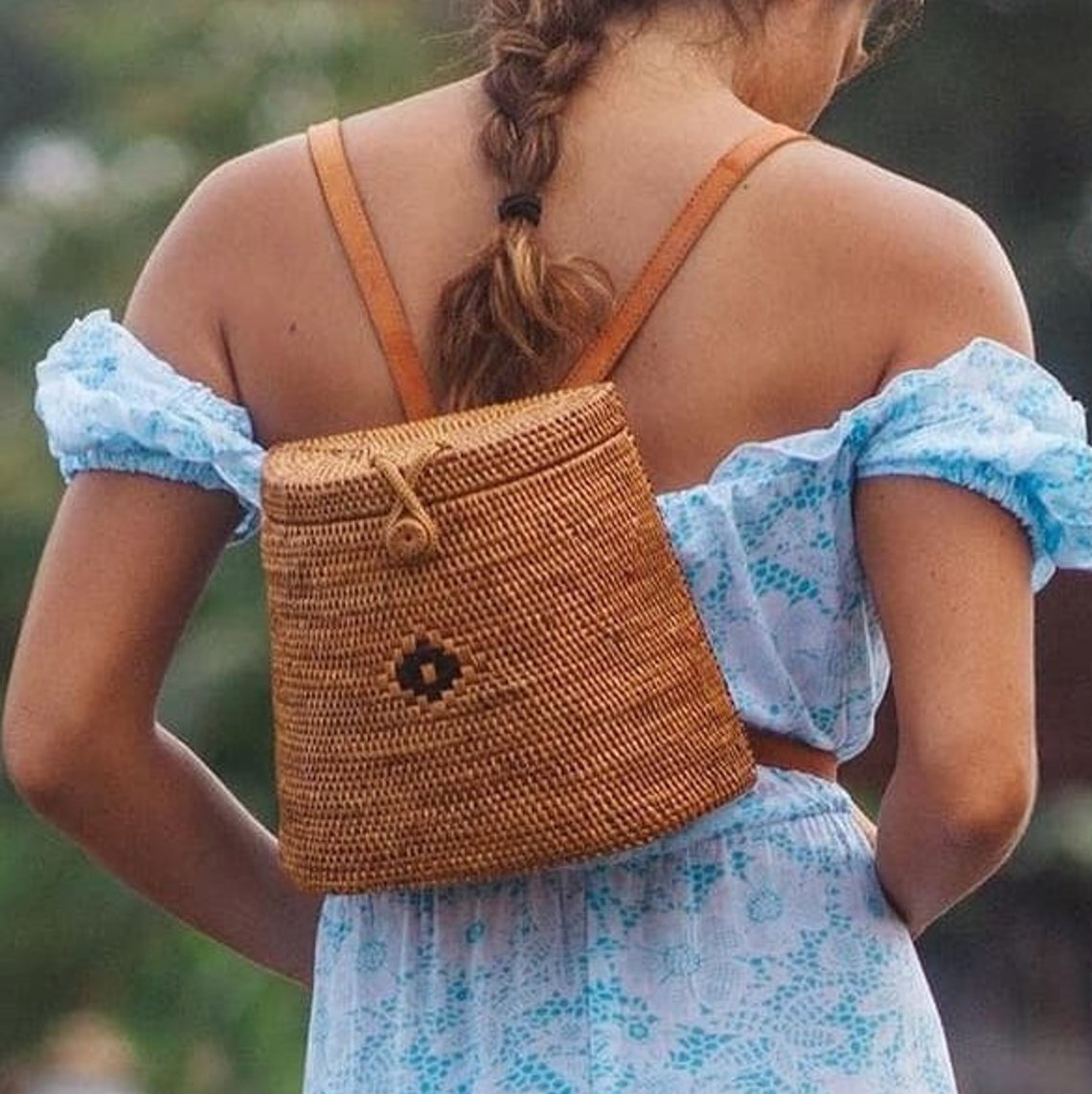 Rattan Backpack Bali Bag Straw Bag Handwoven Beach Bag - Etsy