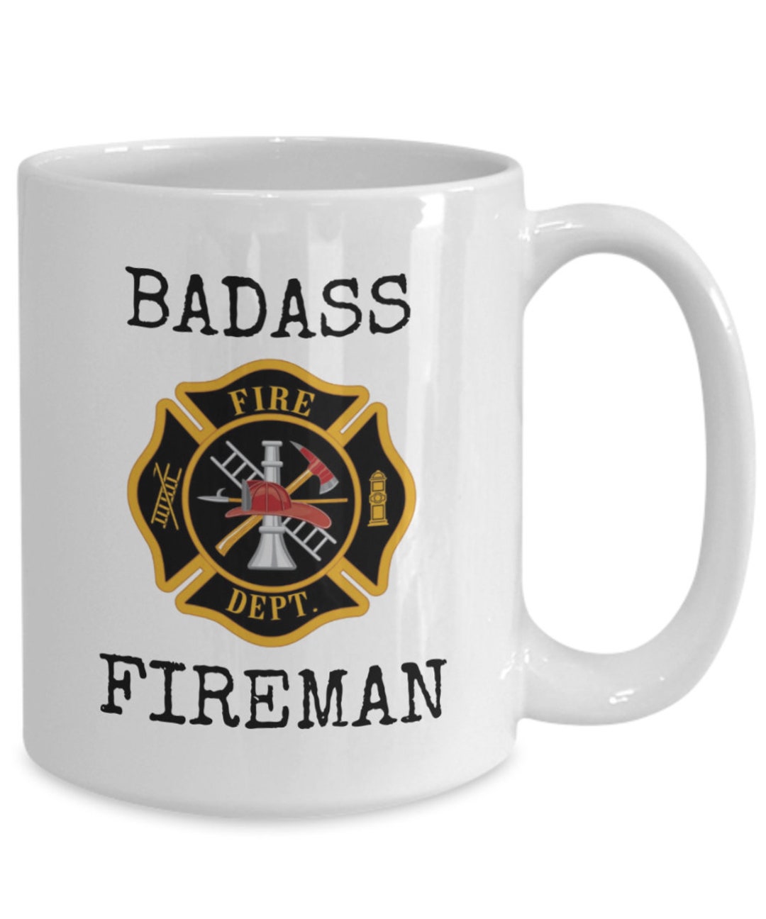Badass Fireman Fire Department Coffee Mug Cup Gift Idea - Etsy