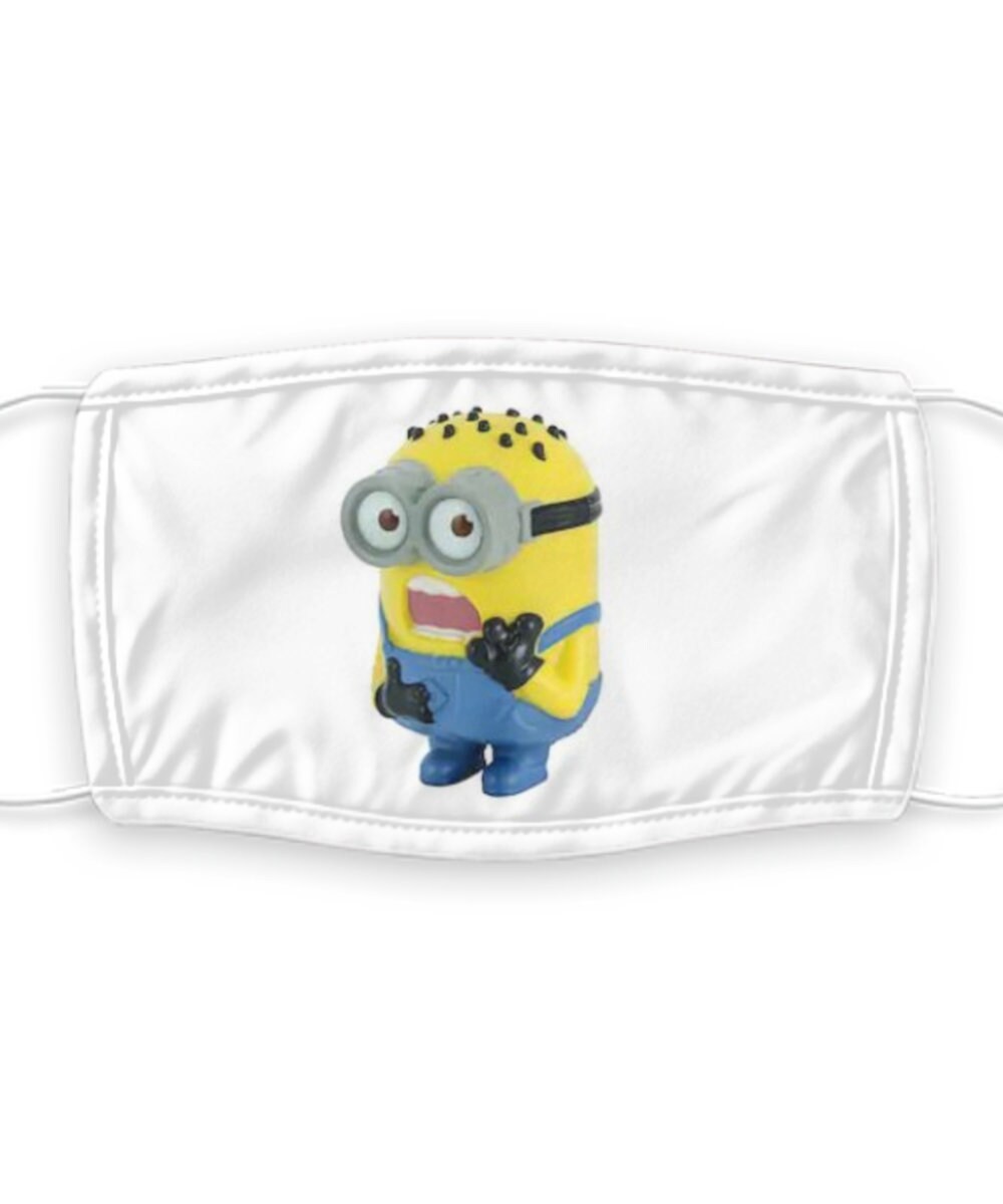 Minion Cute Funny Face Mask Masks Reusable Men Women | Etsy