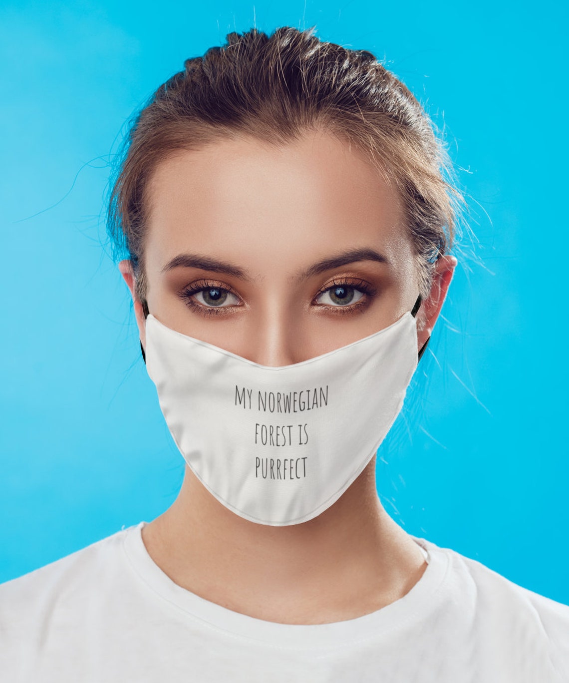 My Norwegian Forest is Purrfect Cute Cat Face Mask Men Women - Etsy