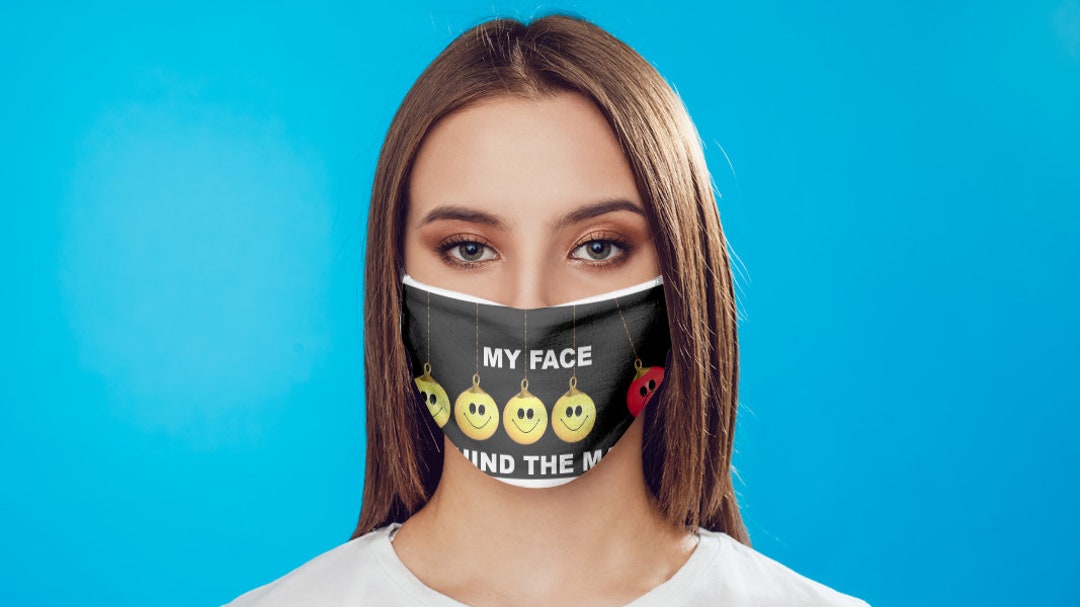 Frown Face Cute Funny Mask Not Happy Masks Men Women - Etsy