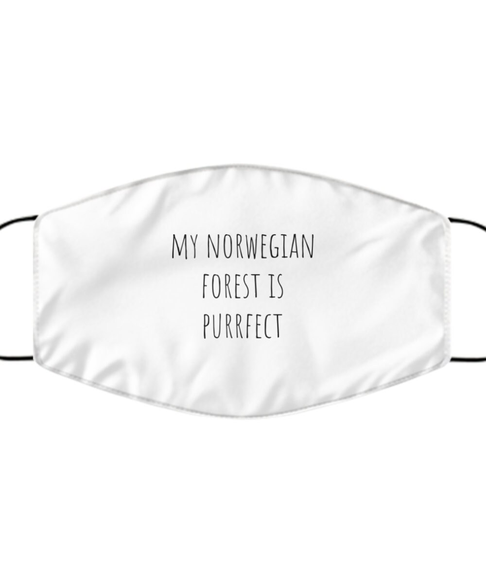 My Norwegian Forest is Purrfect Cute Cat Face Mask Men Women - Etsy