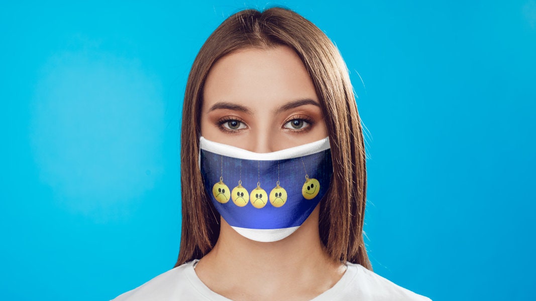 Máscara de bola de cara feliz máscaras sonrisa smiley hombres - Etsy España