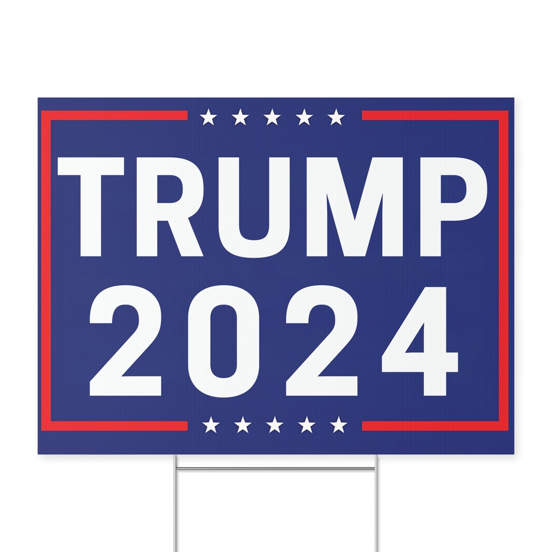 Trump 2024 Yard Sign Save America 18x12 Double-sided With Stake ...