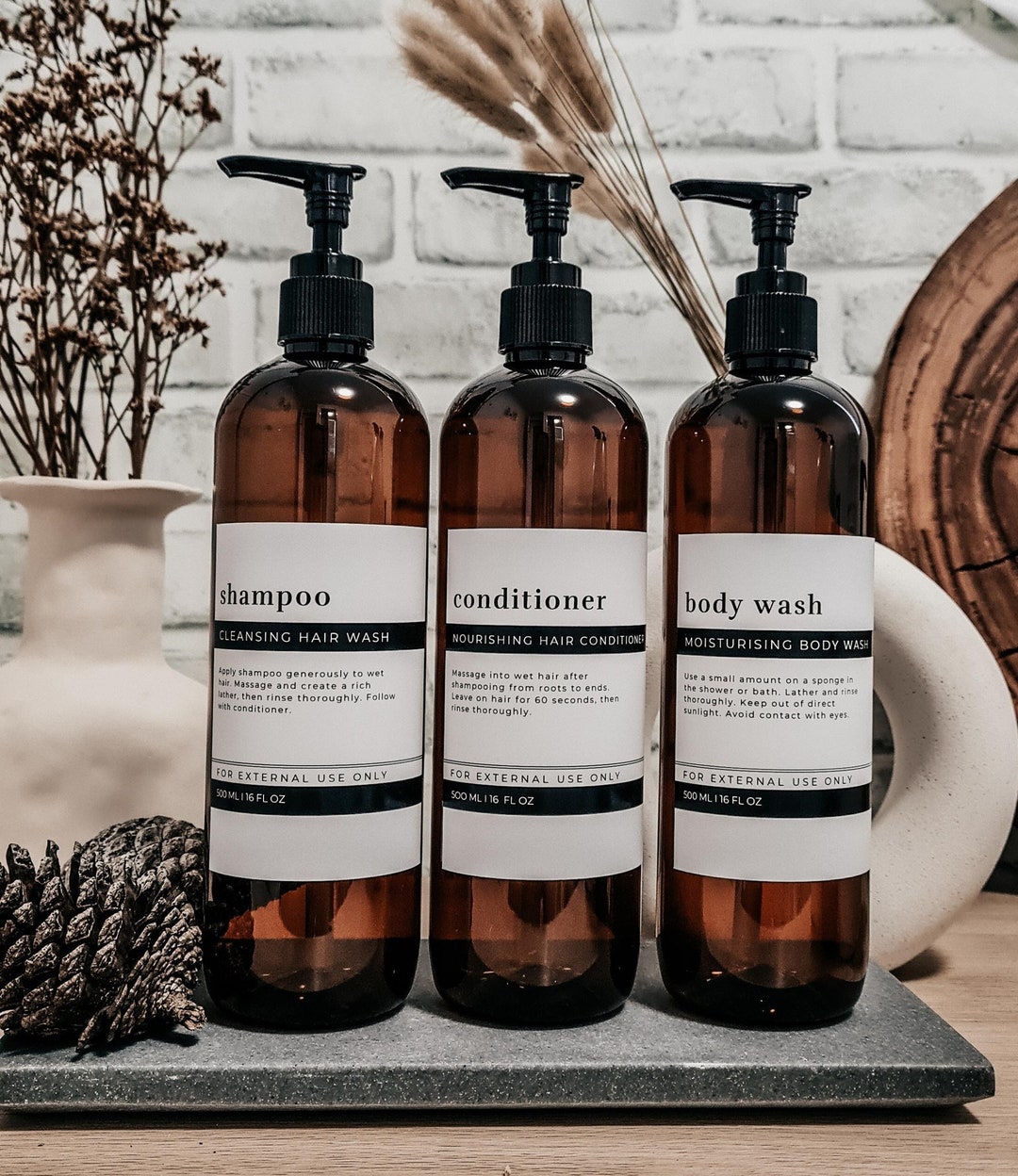 Individual Modern Minimalist Bathroom & Kitchen Bottles W/waterproof ...