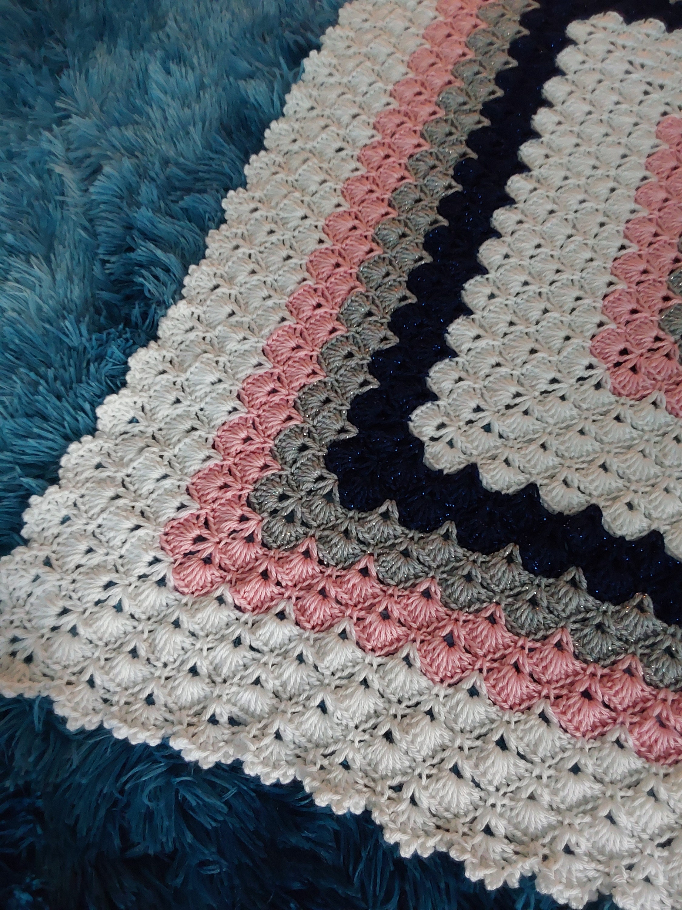 Sparkle Shells Custom Crochet Blanket Gift, Handmade Christmas Gift ...