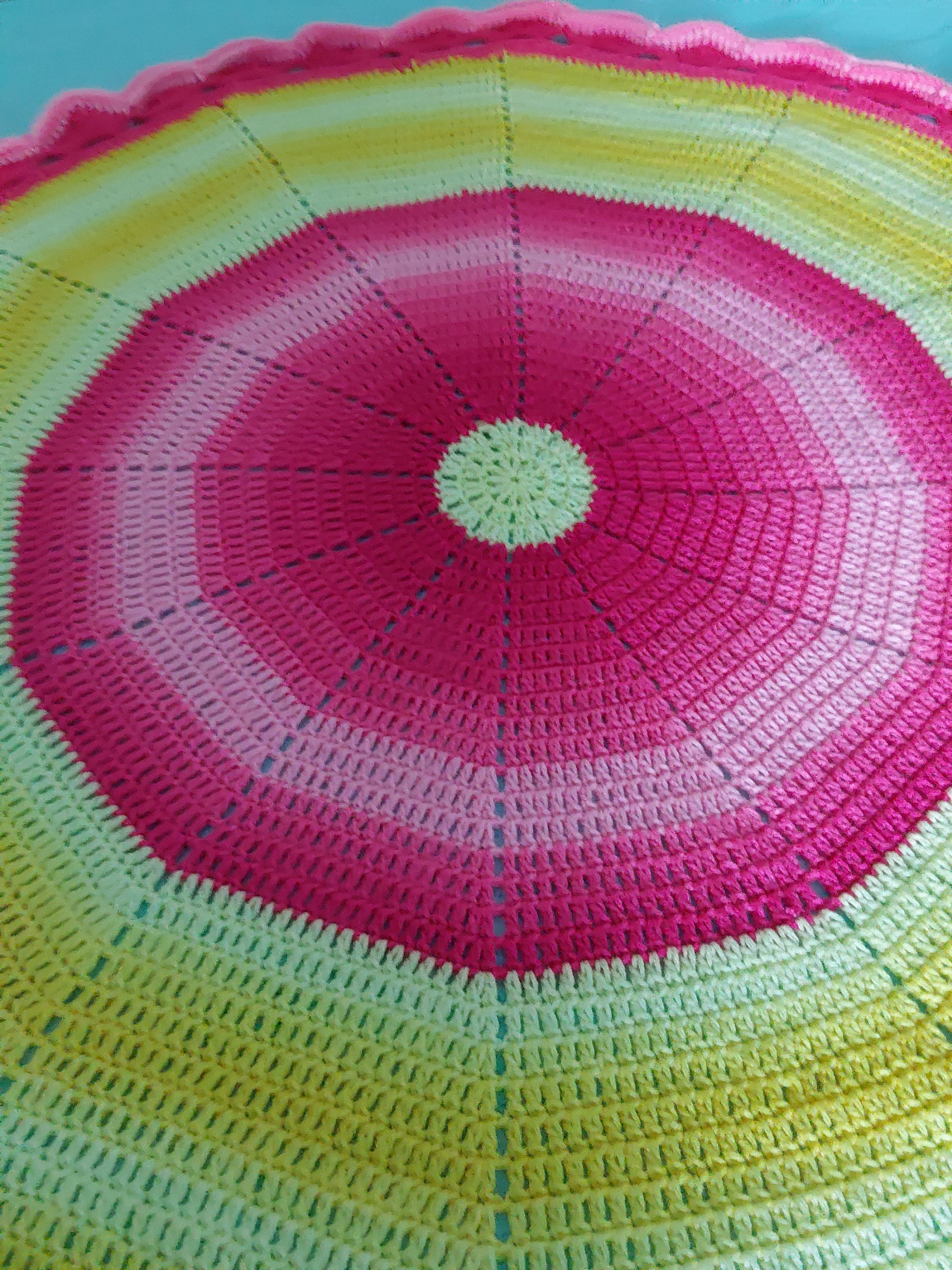 Pink Lemonade Ombre Custom Crochet Rug/blanket Handmade - Etsy