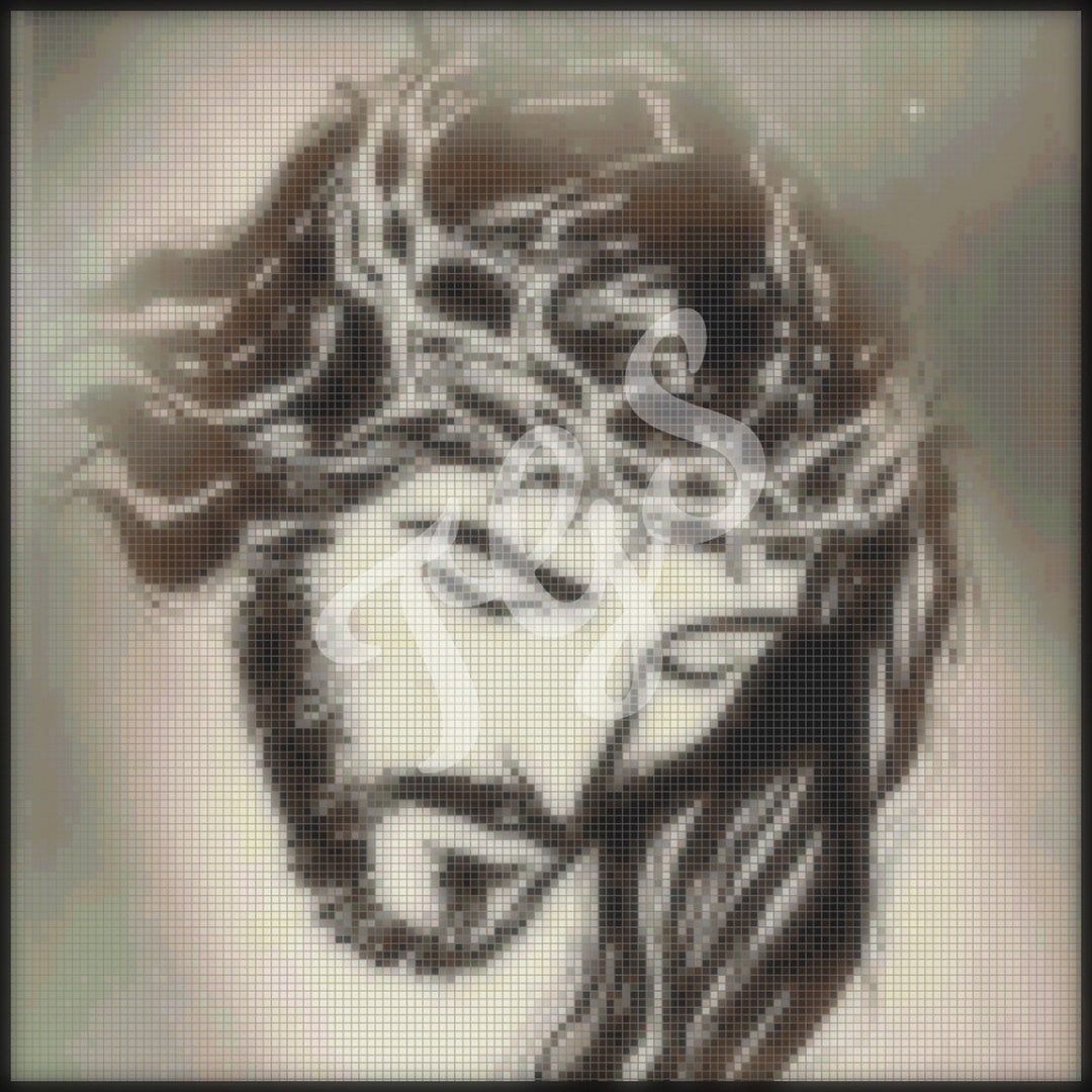 Jesus Basic Graph DIY Blanket Craft Supply, Full Color, Crochet, Knit ...