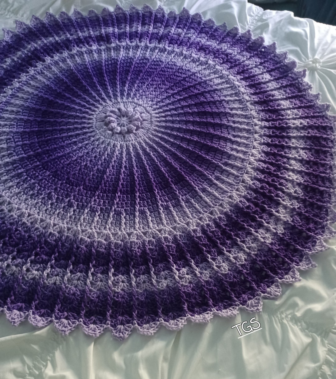 Violet Ombre Textured Blanket Crochet Pattern PDF Download, Craft ...