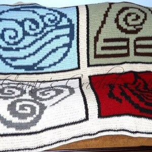 4 Elements Crochet Pattern, Crochet DIY Full Color Blanket PDF ...