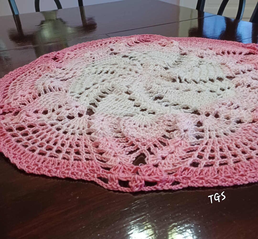 Pinwheel Table Mat Custom Crochet Tablecloth/blanket, Crochet Table ...