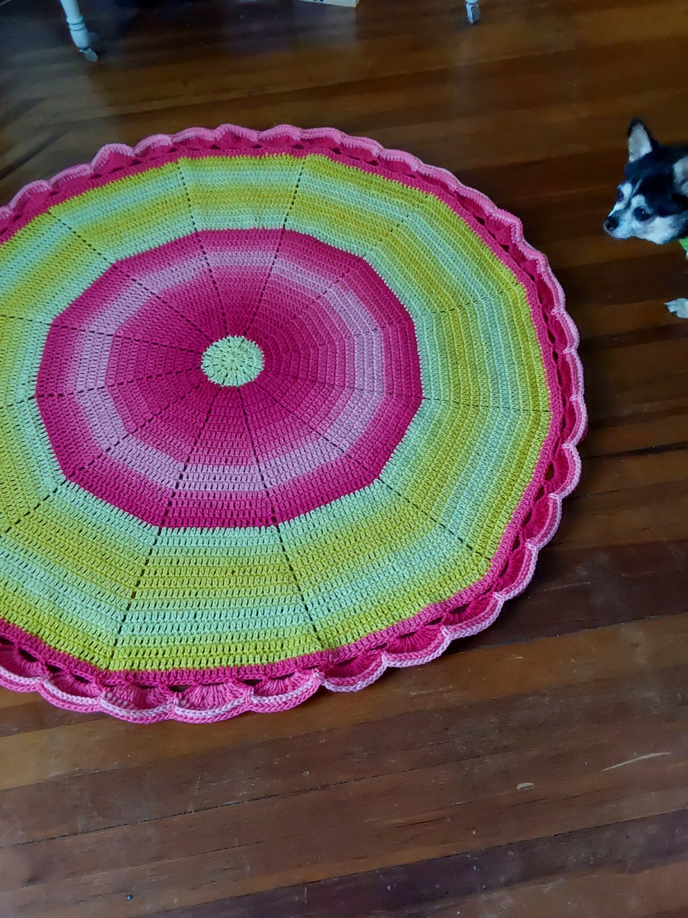 Pink Lemonade Ombre Custom Crochet Rug/blanket Handmade - Etsy