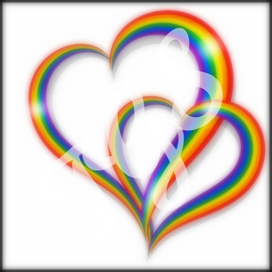 Two Hearts-2 Graphgan DIY Pattern Craft Supply, DIY Graph Blanket ...