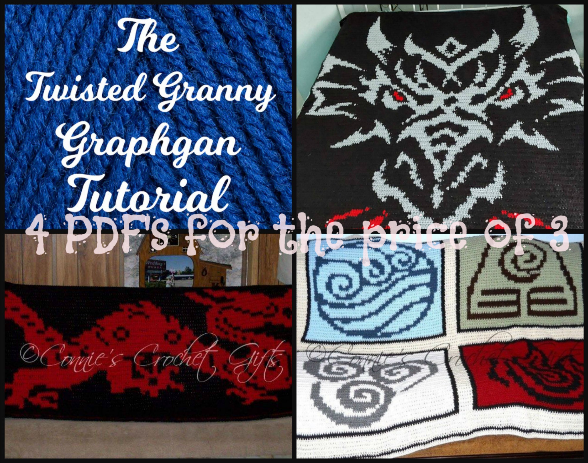 4 Elements Crochet Pattern Crochet DIY Full Color Blanket - Etsy