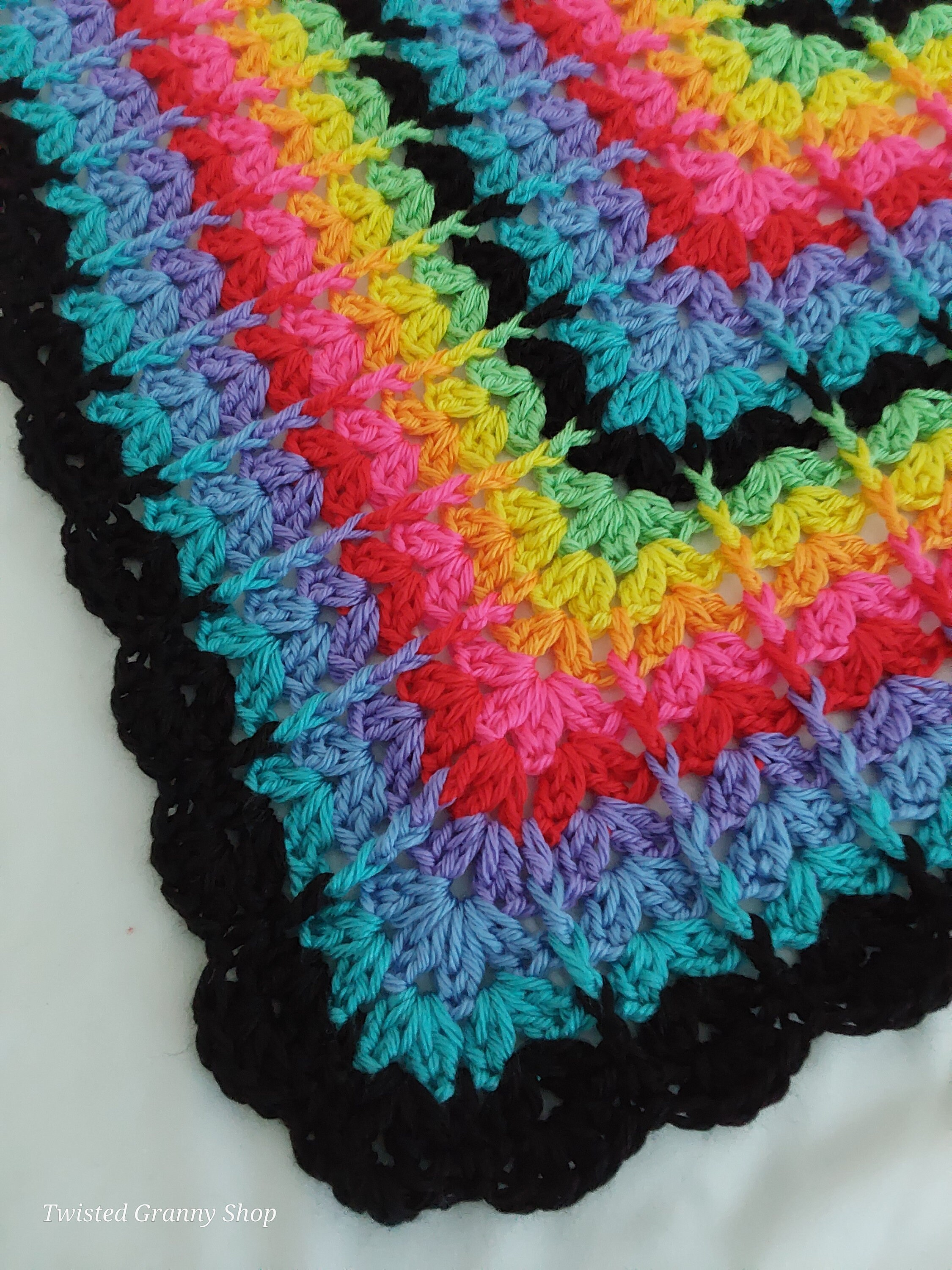 Neon Brites Custom Crochet Blanket Gift, Crochet Minimalist Throw ...