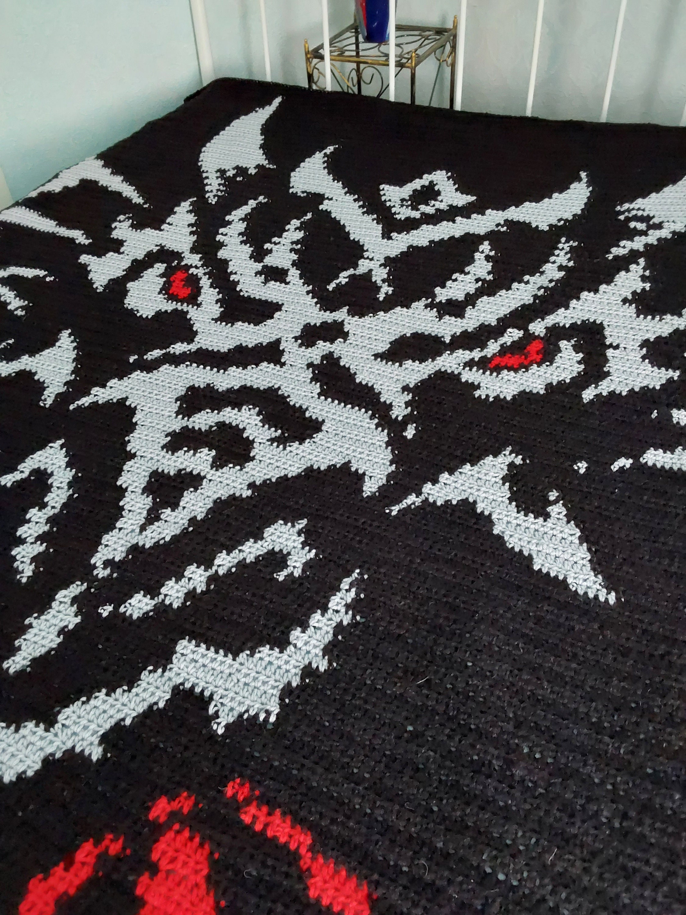 Dragon Face Blanket Written Pattern, Full Color DIY Pattern, Crochet ...