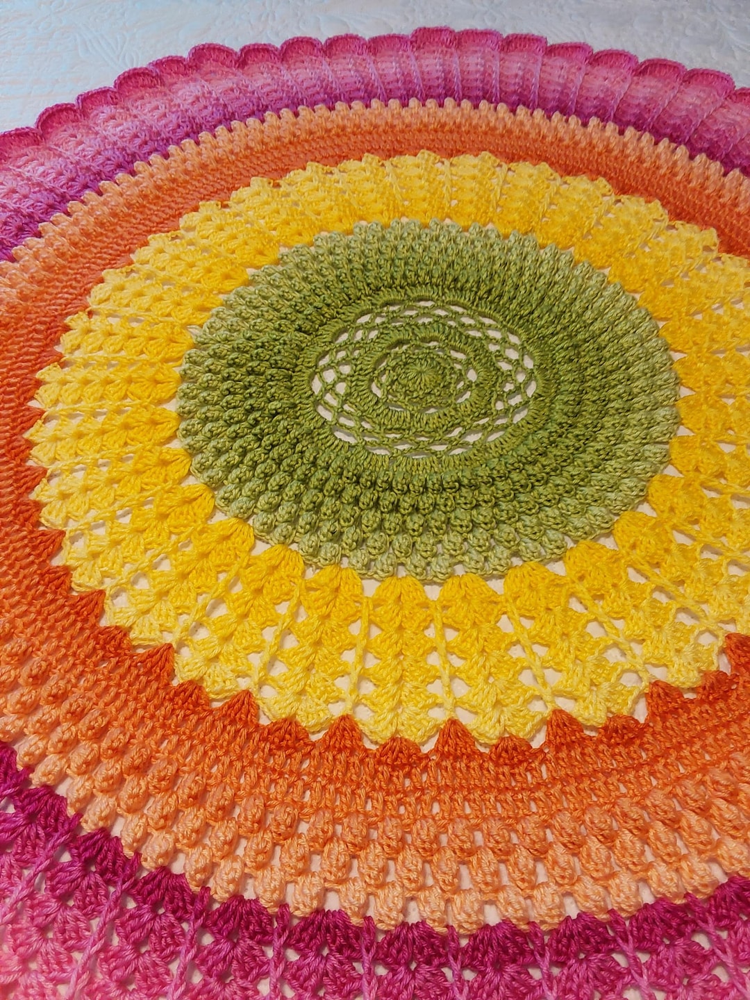 Crochet Blanket Pattern, Carnival Mandala: Easy DIY Afghan, PDF - Etsy