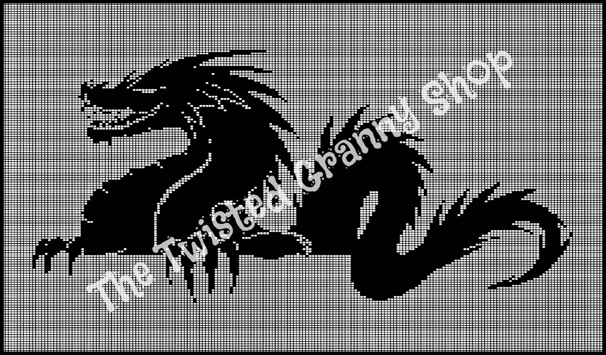 Black Dragon Basic Graph, Full Color DIY Craft Supply Crochet ...