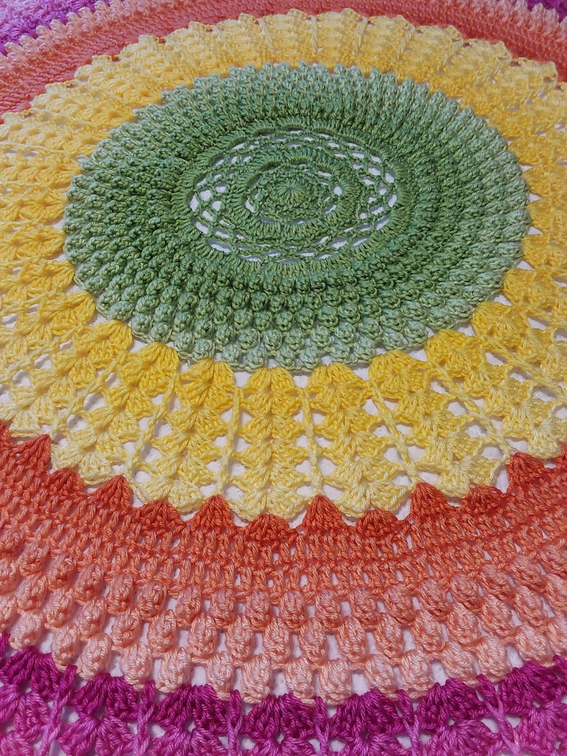 Crochet Blanket Pattern, Carnival Mandala: Easy DIY Afghan, PDF - Etsy