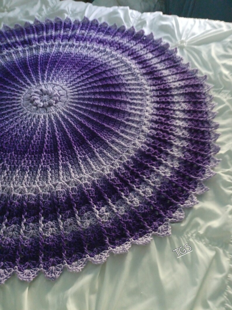 Violet Ombre Textured Blanket Crochet Pattern PDF Download, Craft ...