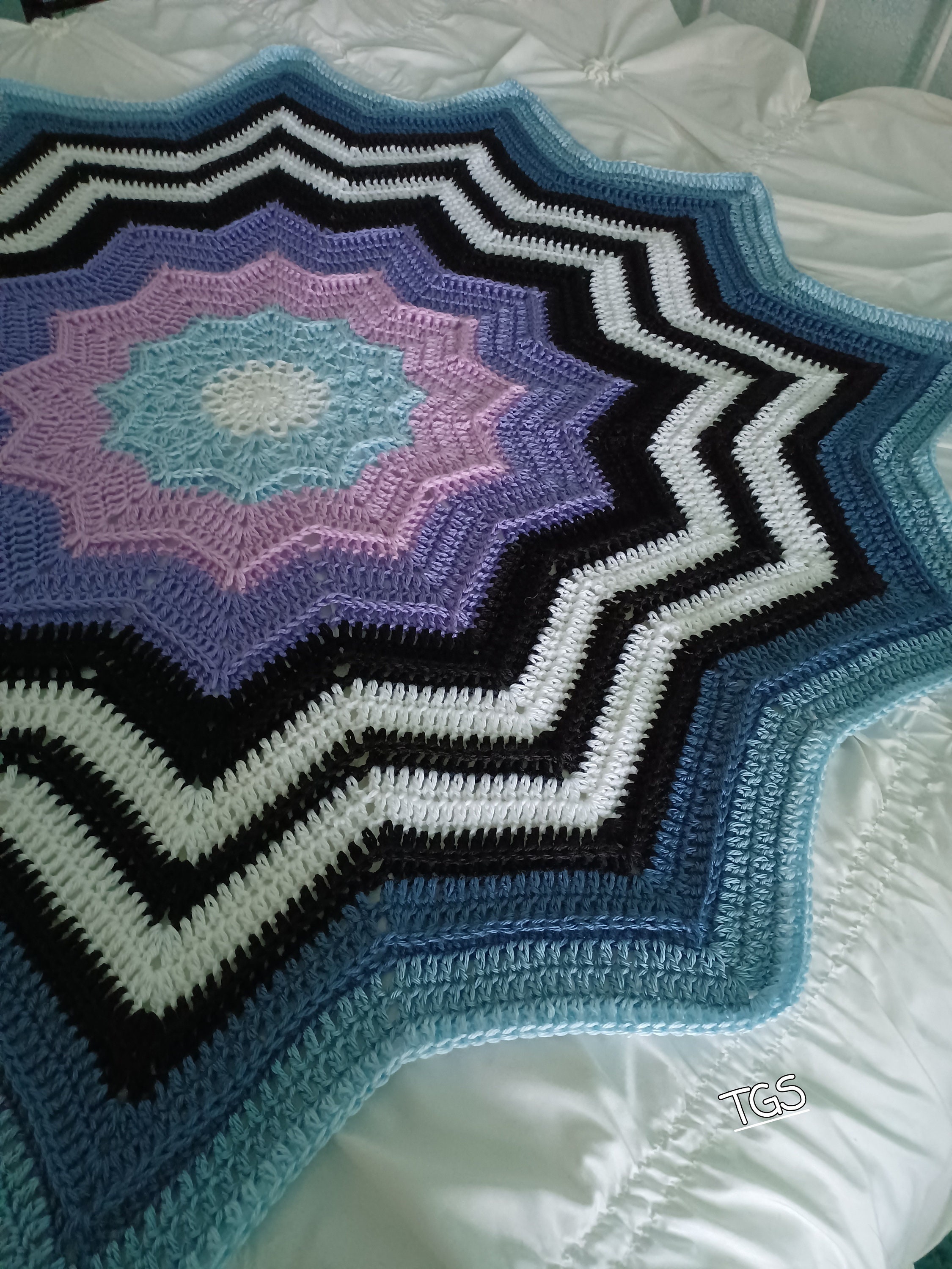 Baby Blue Star Crocheted Ornaments & Accents Ornaments etna.com.pe