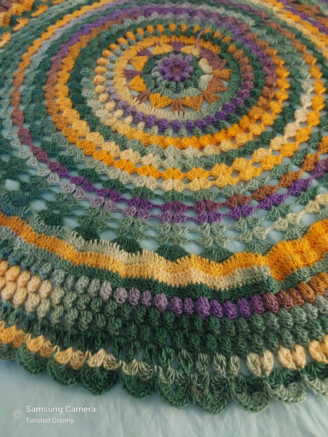 Sunrise Round Mandala Pattern PDF Download Craft Supply, Afghan or Mat, Pattern DIY Instant PDF ...