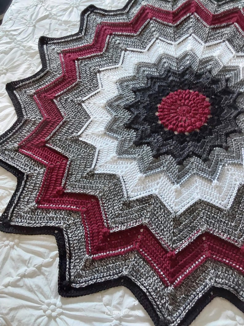 Crochet Blanket Pattern, Celestial Ember Star PDF. Easy Cozy Home Decor ...