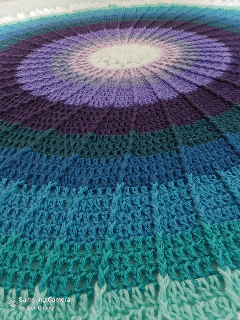 Rainbow Ombre Blanket Crochet Pattern: Textured DIY (PDF Download) - Etsy