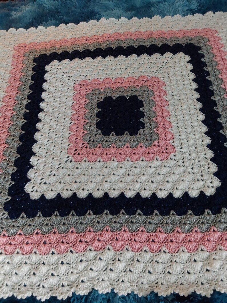 Sparkle Shells Custom Crochet Blanket Gift, Handmade Christmas Gift ...