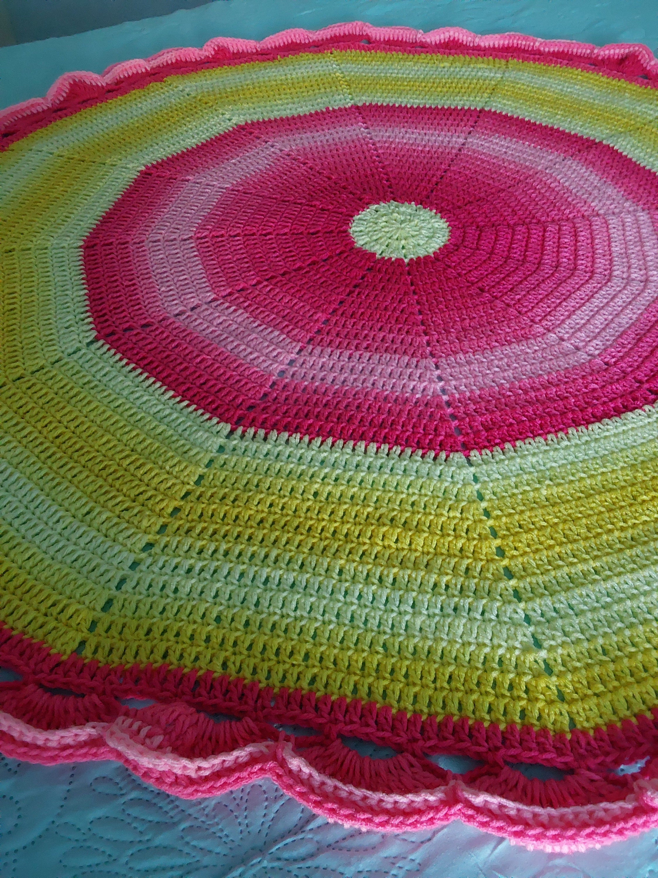 Pink Lemonade Ombre Custom Crochet Rug/blanket Handmade - Etsy