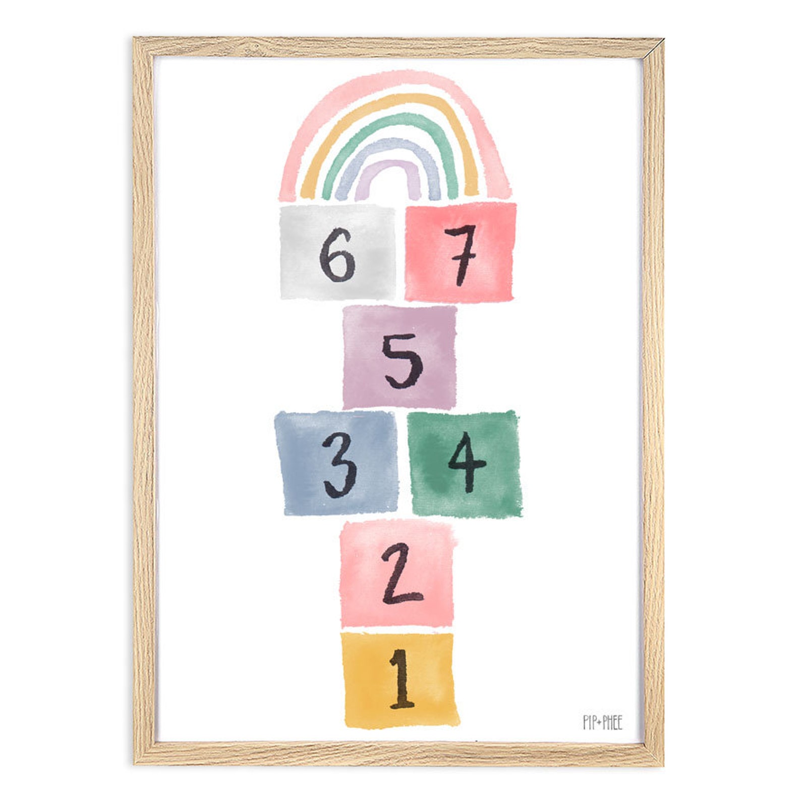 Pipphee Rainbow Alphabet Hopscotch Playroom Set of Prints - Etsy Australia