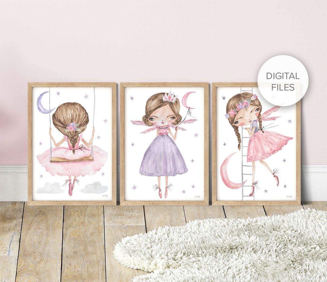 DIGITAL FILE of Pip+phee Luna Fairy Princess Print Set (brunette ...