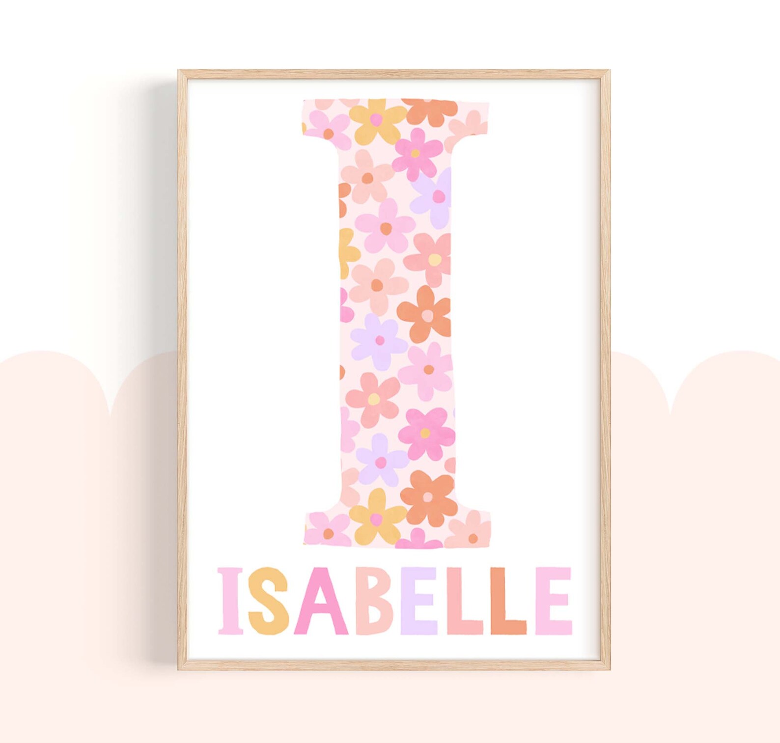 Pip+phee Butterfly Daisy Fields Name Set (bright) - Girls Room - Boho ...