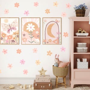 Pip+phee Daisy Butterfly Fields Vintage Set of Prints - Choose 1, 2 or ...