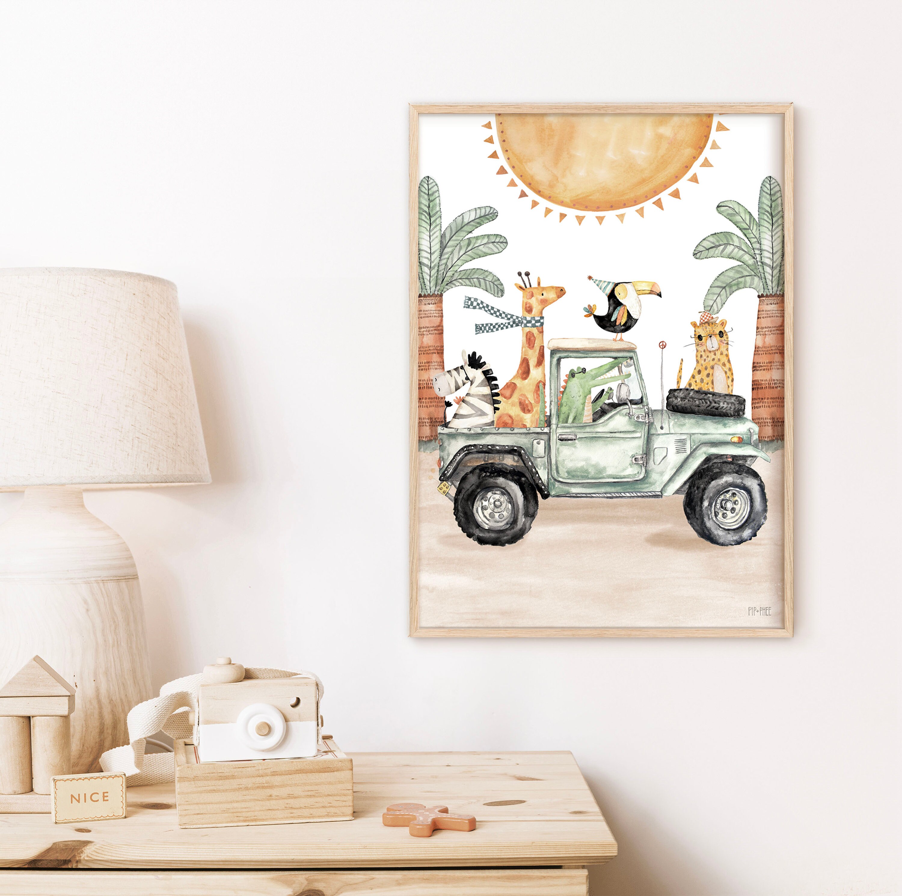 Pipphee Jungle Crew Adventures Art Print Safari Buggy - Etsy Australia