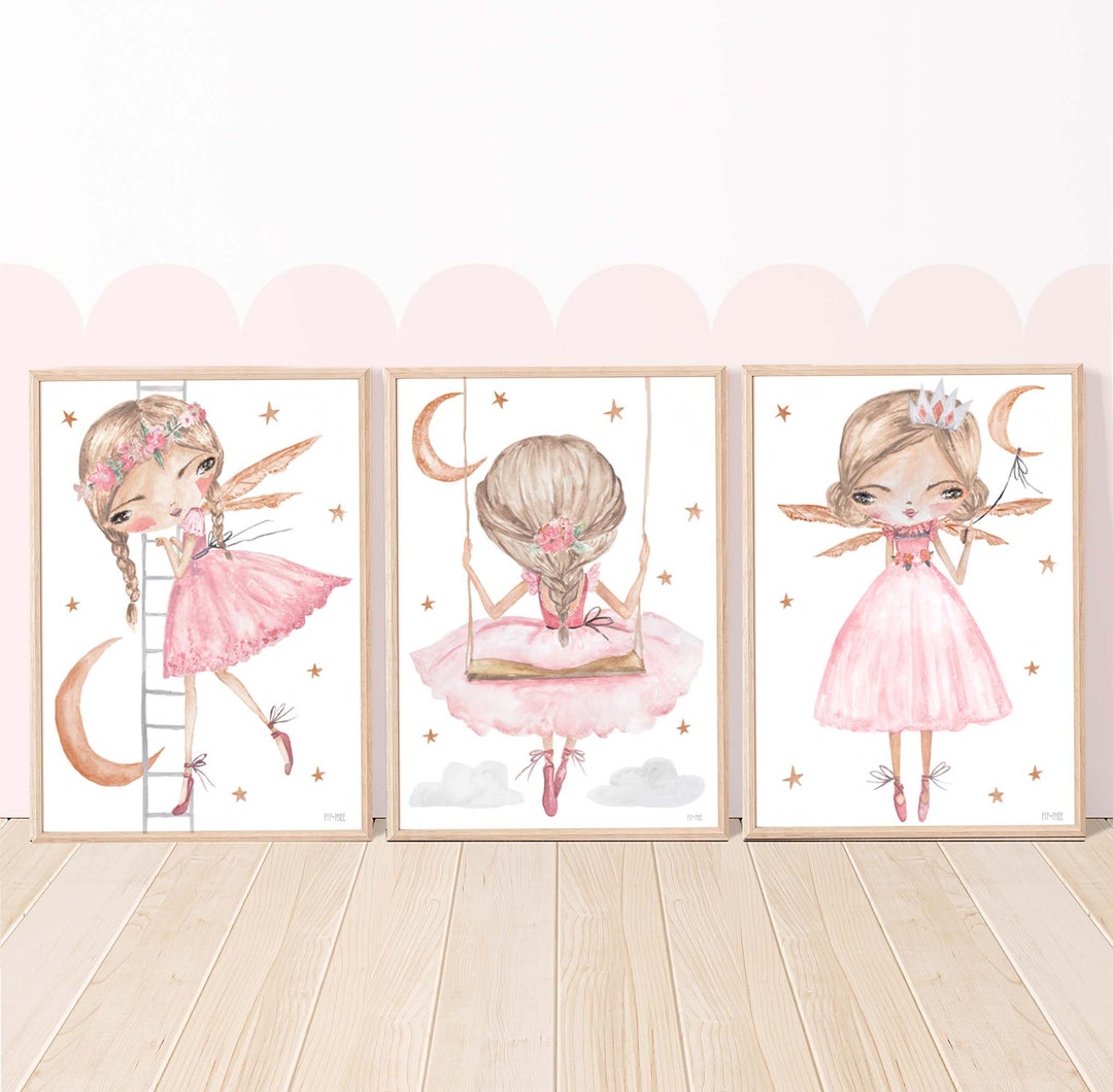 Pip+phee Luna Fairy Princess Set - Pink - Whimsical Ballet Girls Art ...