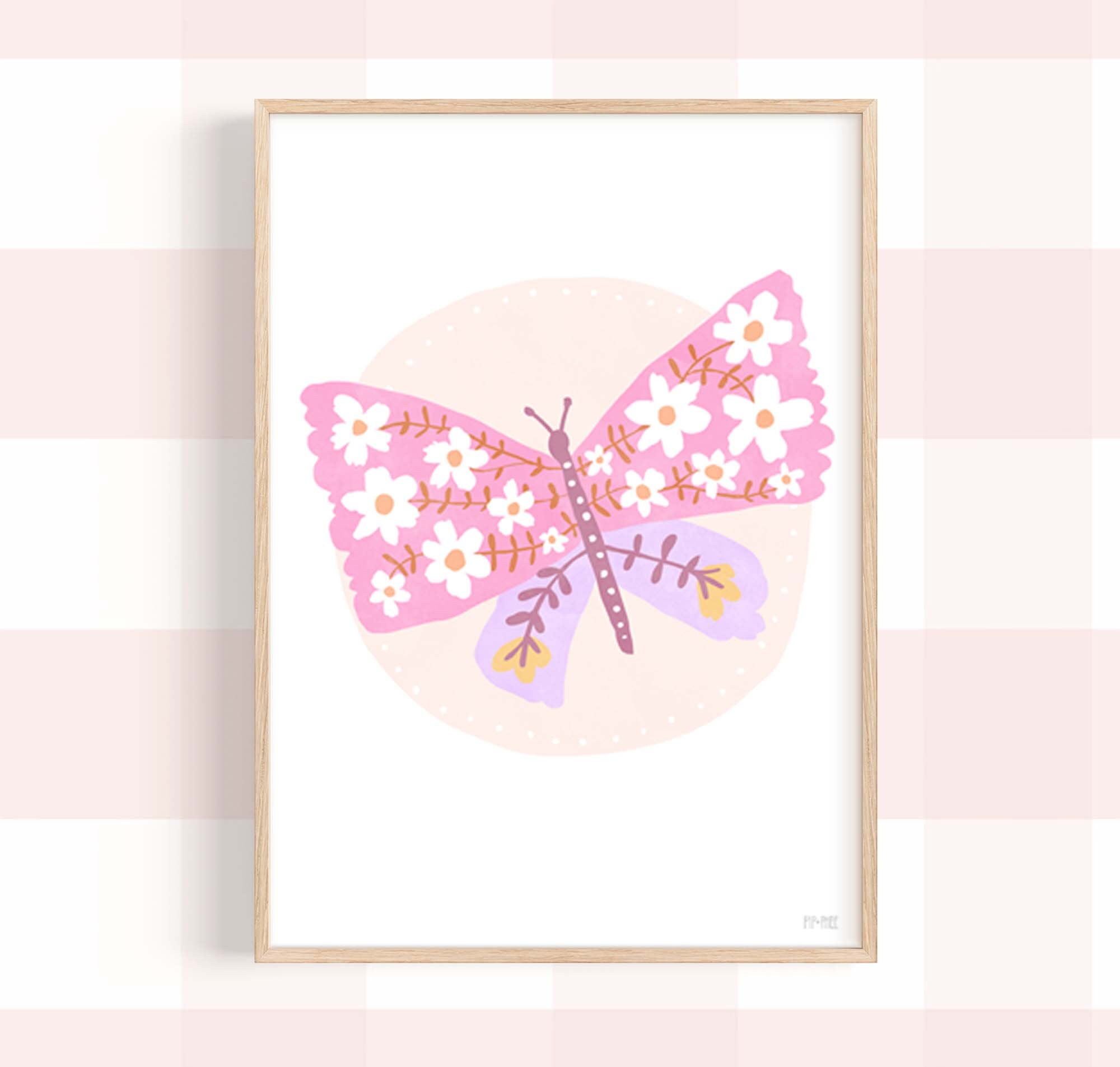 Pip+phee Butterfly Daisy Fields Circle Set (bright) - Girls Room - Boho ...