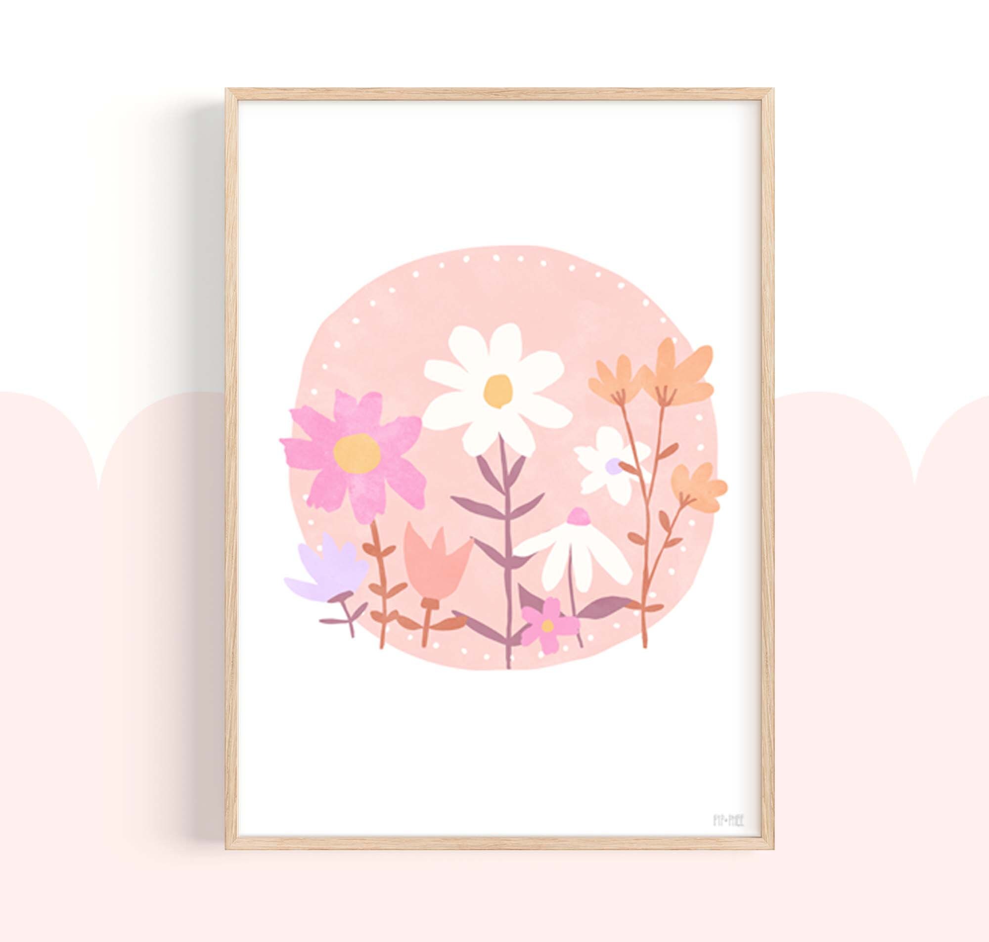 Pip+phee Butterfly Daisy Fields Circle Set (bright) - Girls Room - Boho ...